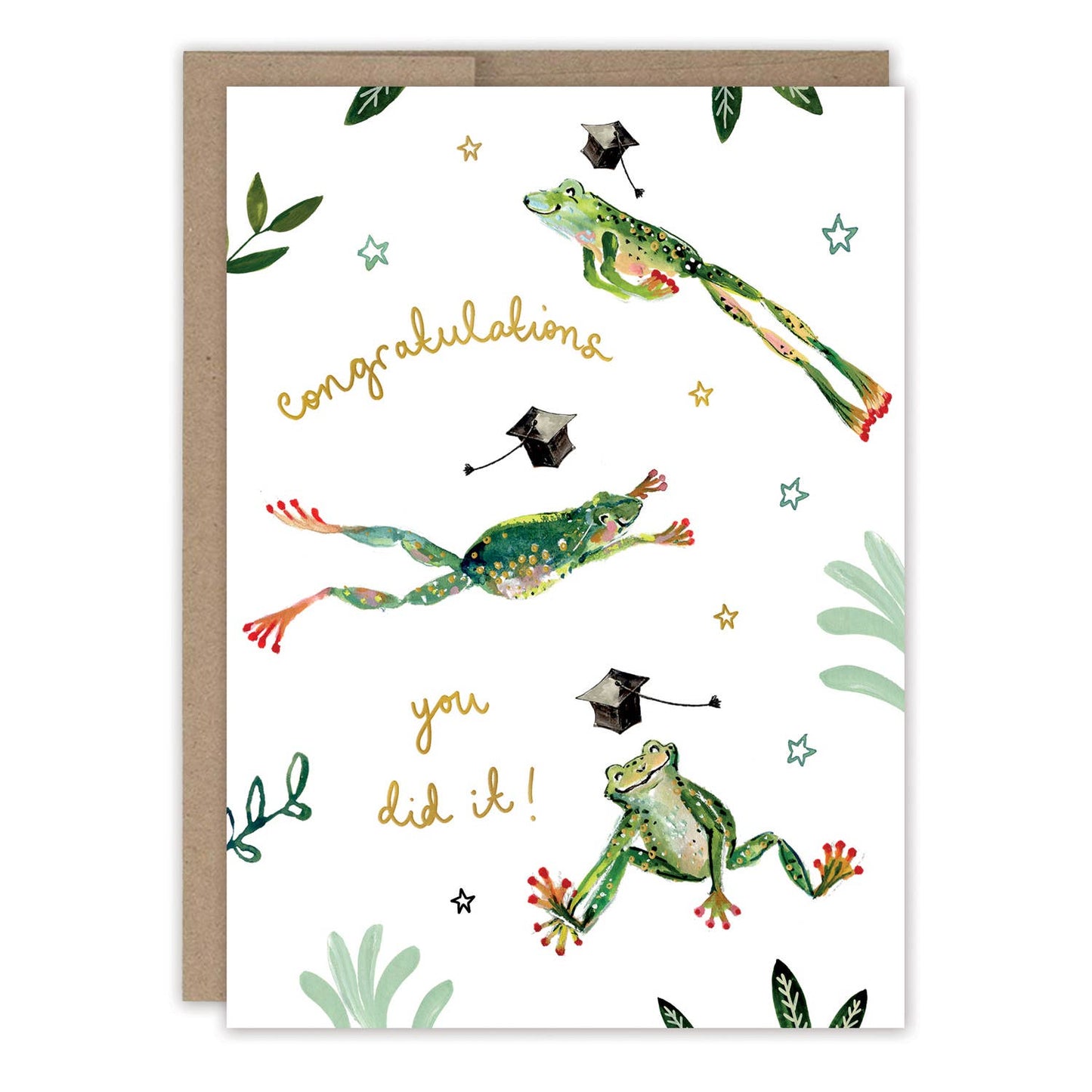 Leaping Frogs Graduation Card – Jollifrogs